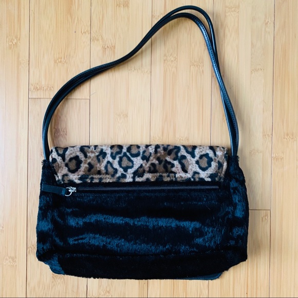 Bechamel | Bags | Bechamel Fuzzy Cheetah Print Handbagshoulder Bag ...